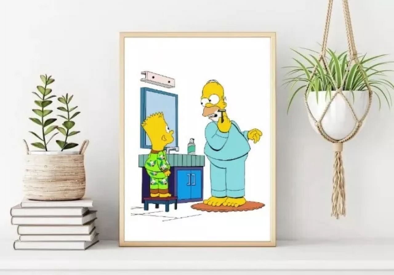 Whitepeak Art The Simpsons Bathroom, Wc Shaving Poster/Print, Classic ...