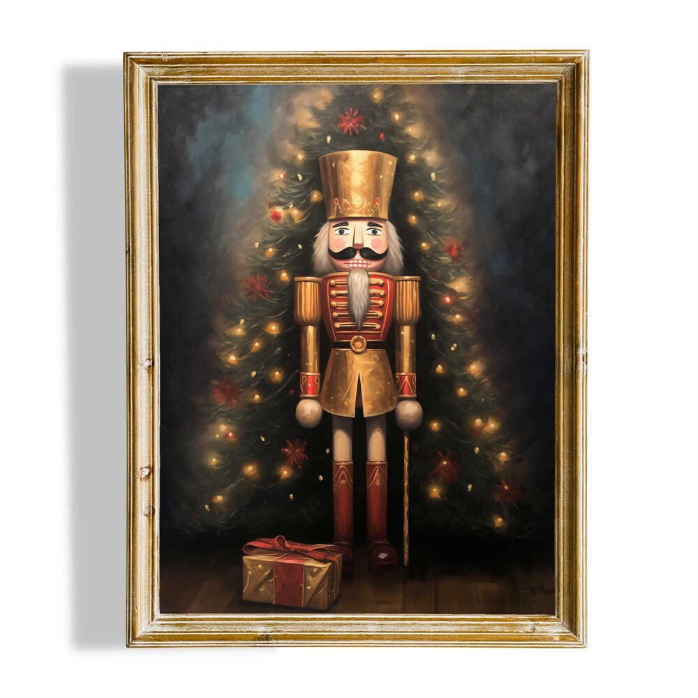 Whitepeak Art Vintage Holiday Guard Xmas Print: Moody Holiday Wall Art ...