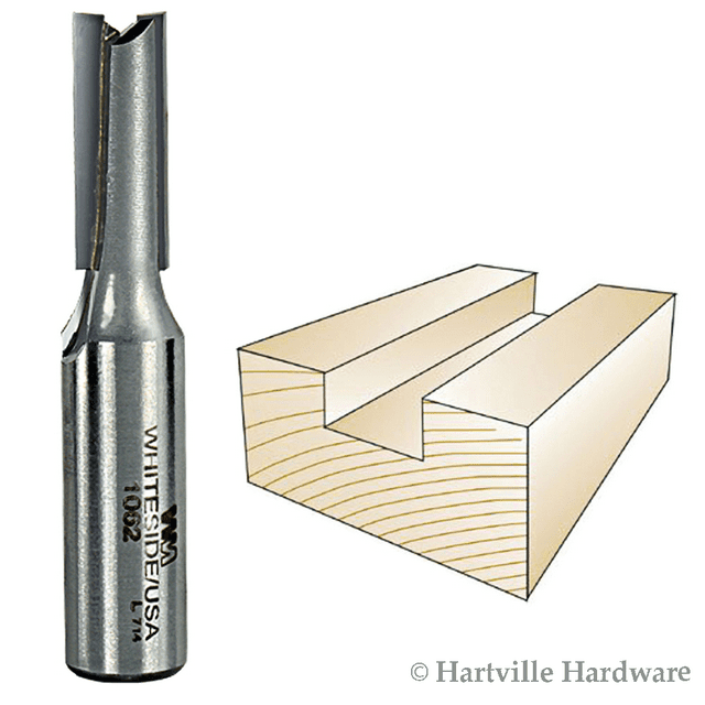 Whiteside 1062 Straight Router Bit for Incra - 1/2"SH, 3/8"CD, 1"CL ...