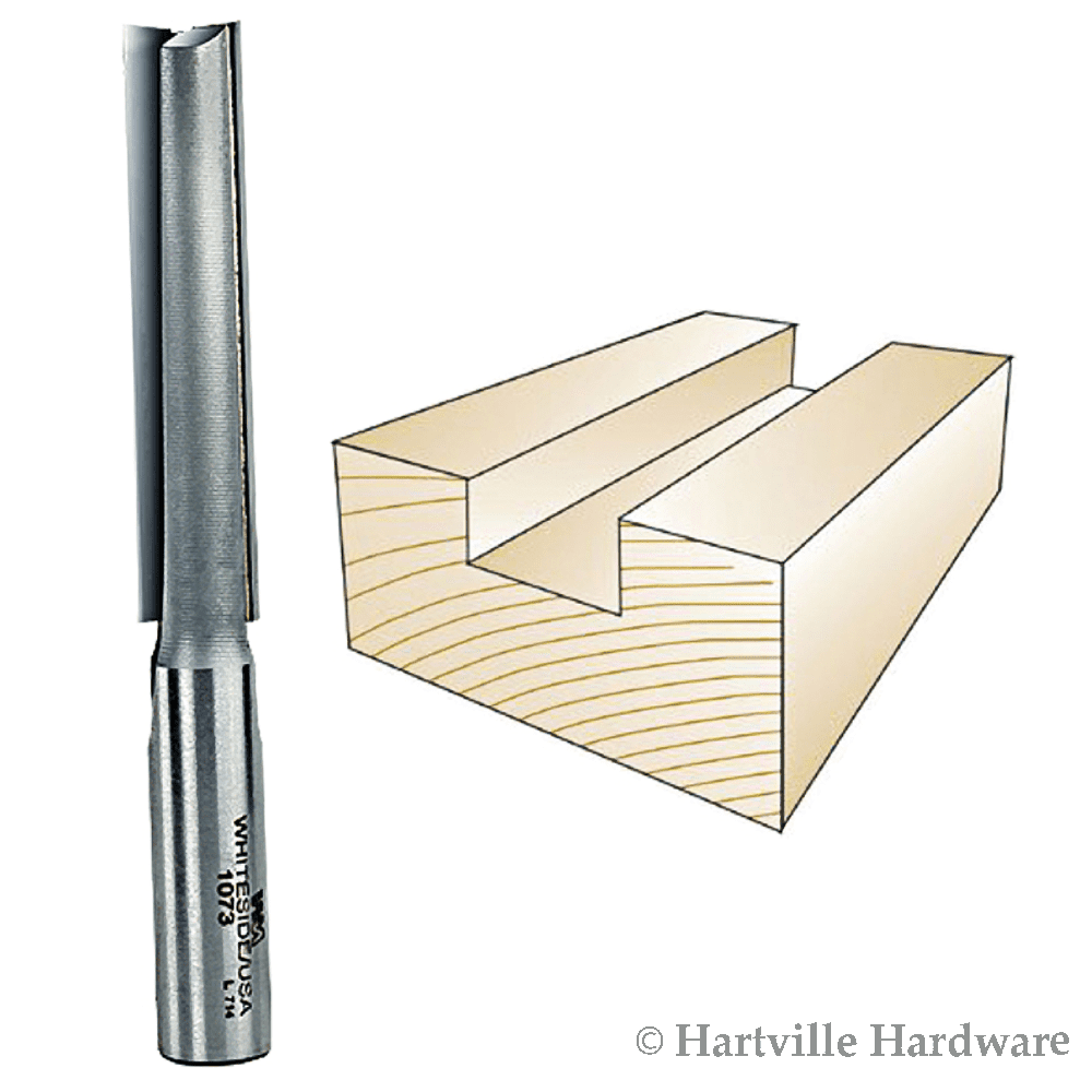 Whiteside Router Bits 1073 Straight Bit with 1/2-Inch Cutting Diameter ...