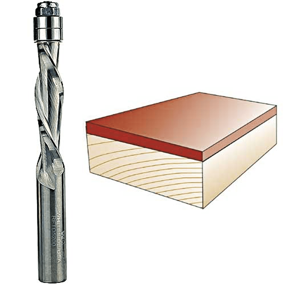 Whiteside Router Bits RFTD5200 Spiral Flush Trim Bit with Down Cut and ...