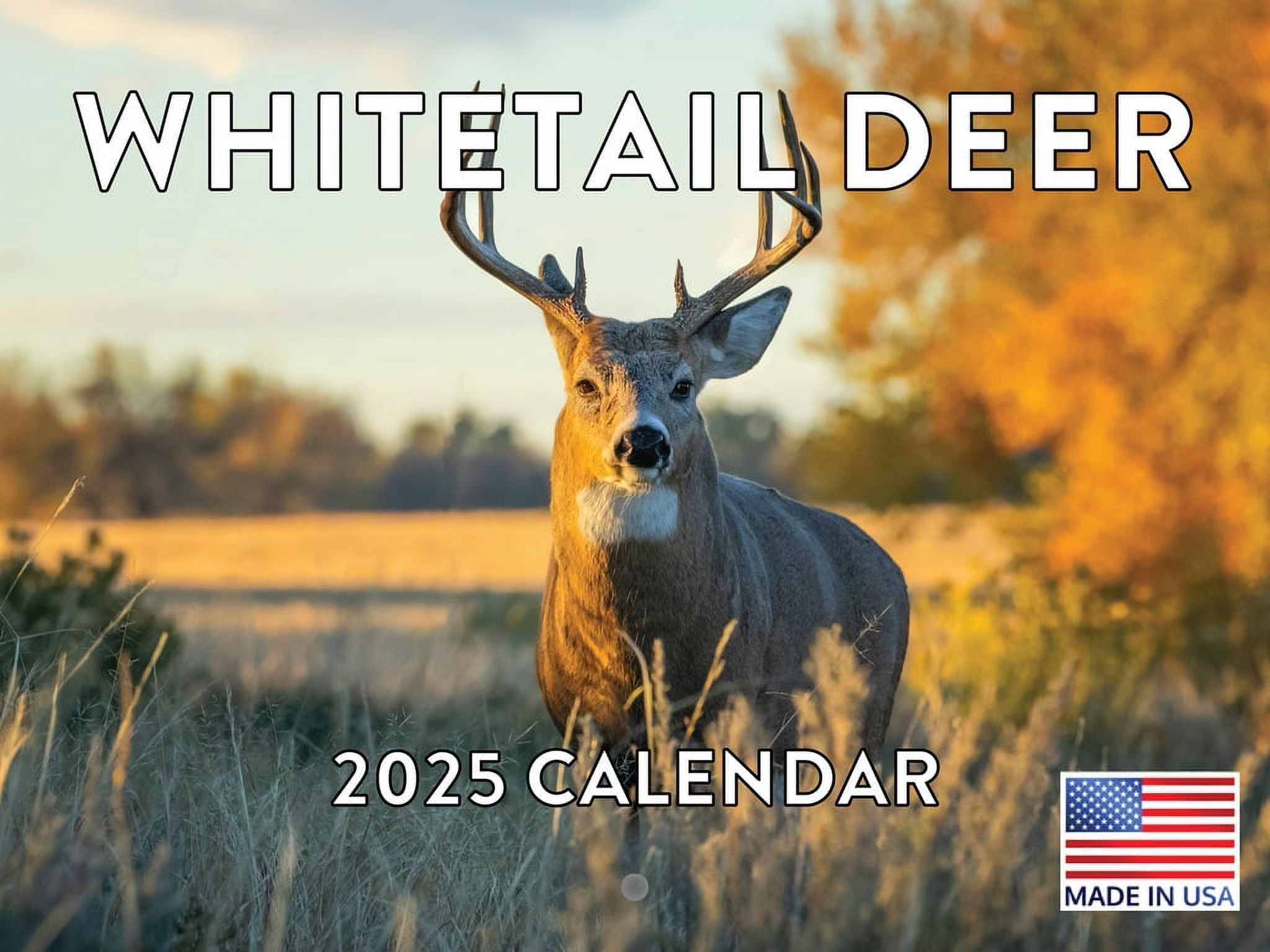 Whitetail Deer Calendar 2025 Hunting Monthly Wall Calender 12 Month ...