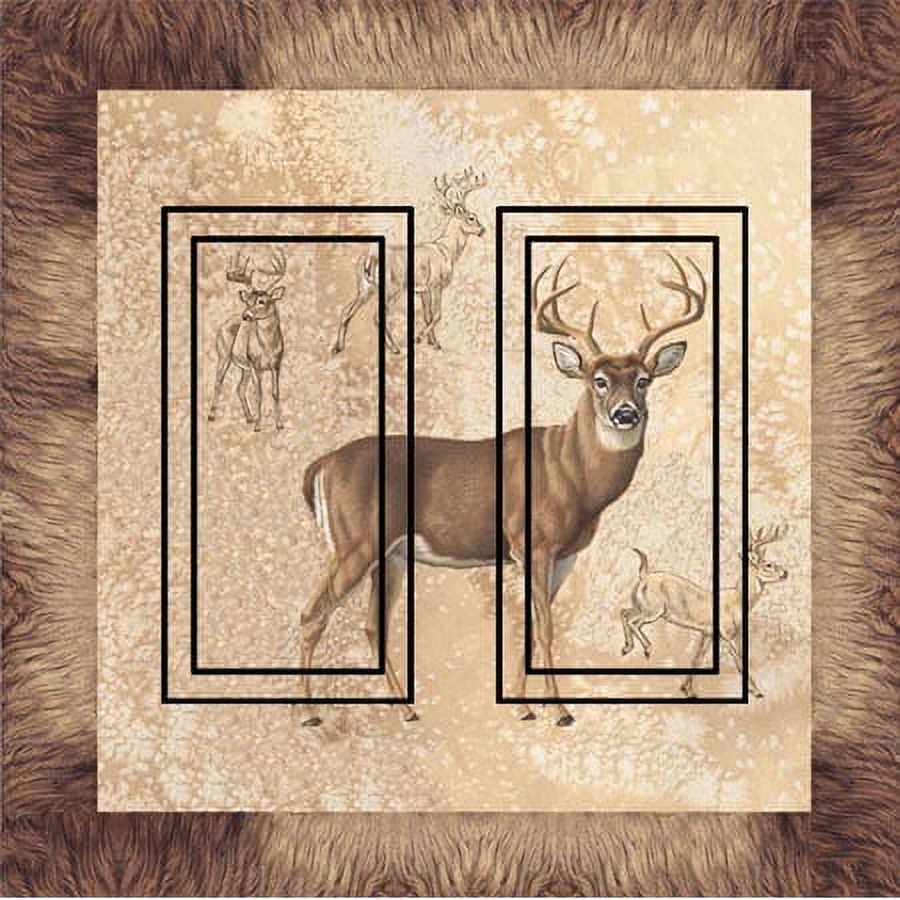 Whitetail Double Rocker SwitchStix Peel and Stick Art Deco Switch Plate ...