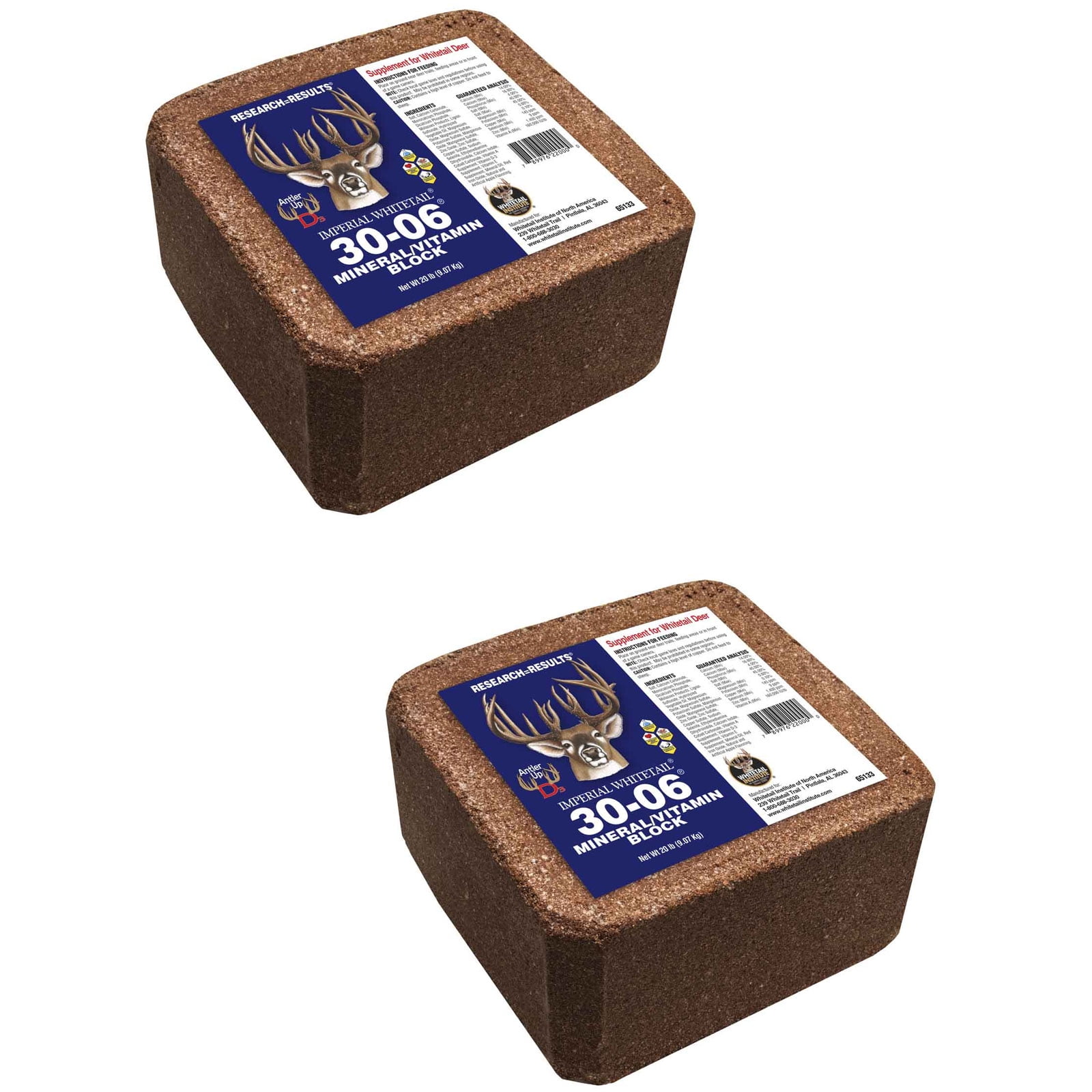Whitetail Institute 30 06 Mineral Block - 40 lbs. - Carton of 2- 20lb ...