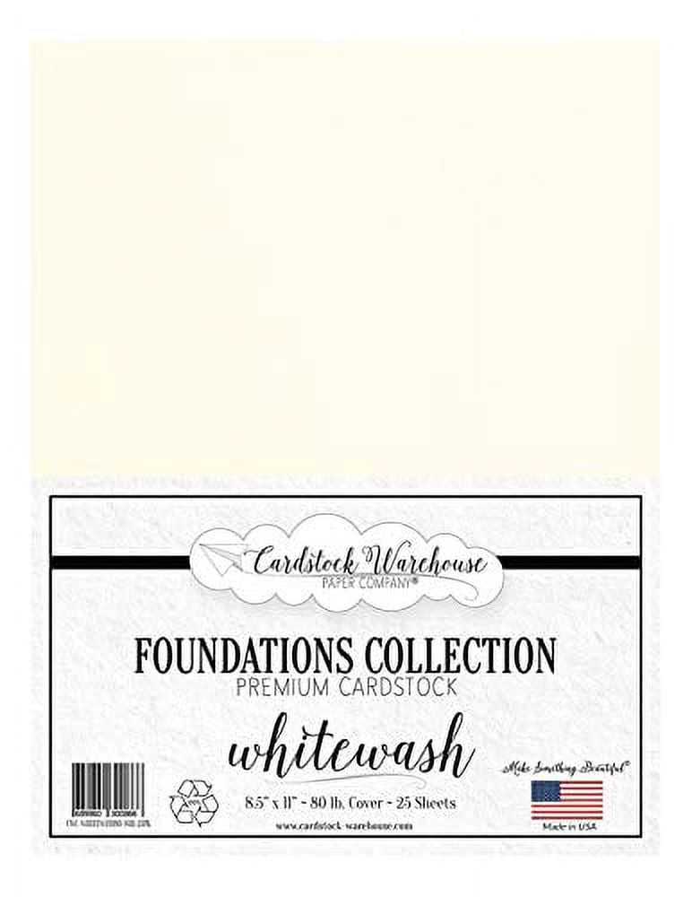 Whitewash White 100% Recycled Cardstock Paper - 8.5 x 11 inch PREMIUM ...