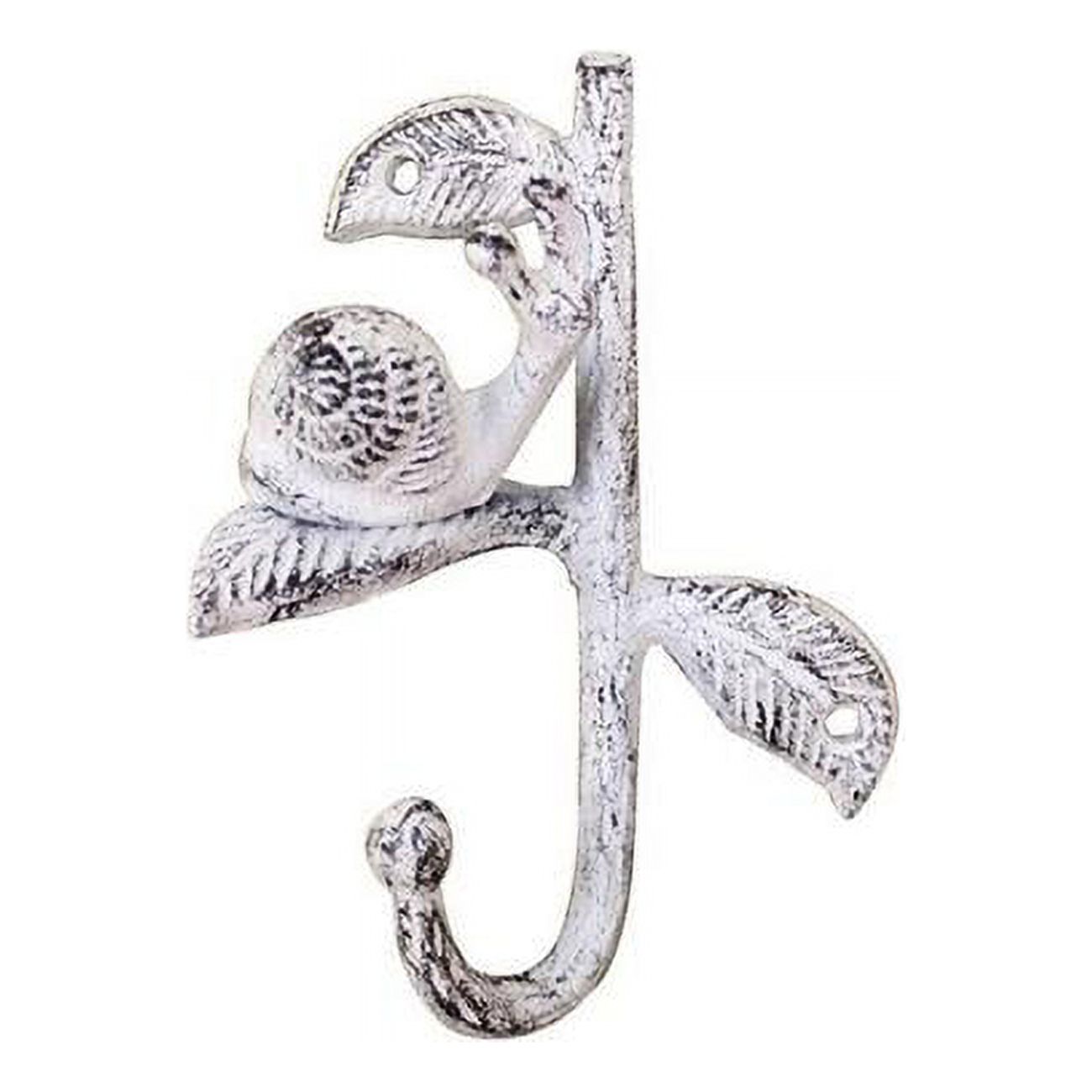 Whitewashed Cast Iron Decorative Snail Hook, 6 in. - Walmart.com