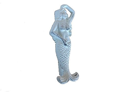 Whitewashed Cast Iron Mermaid Door Knocker 7 in - Walmart.com