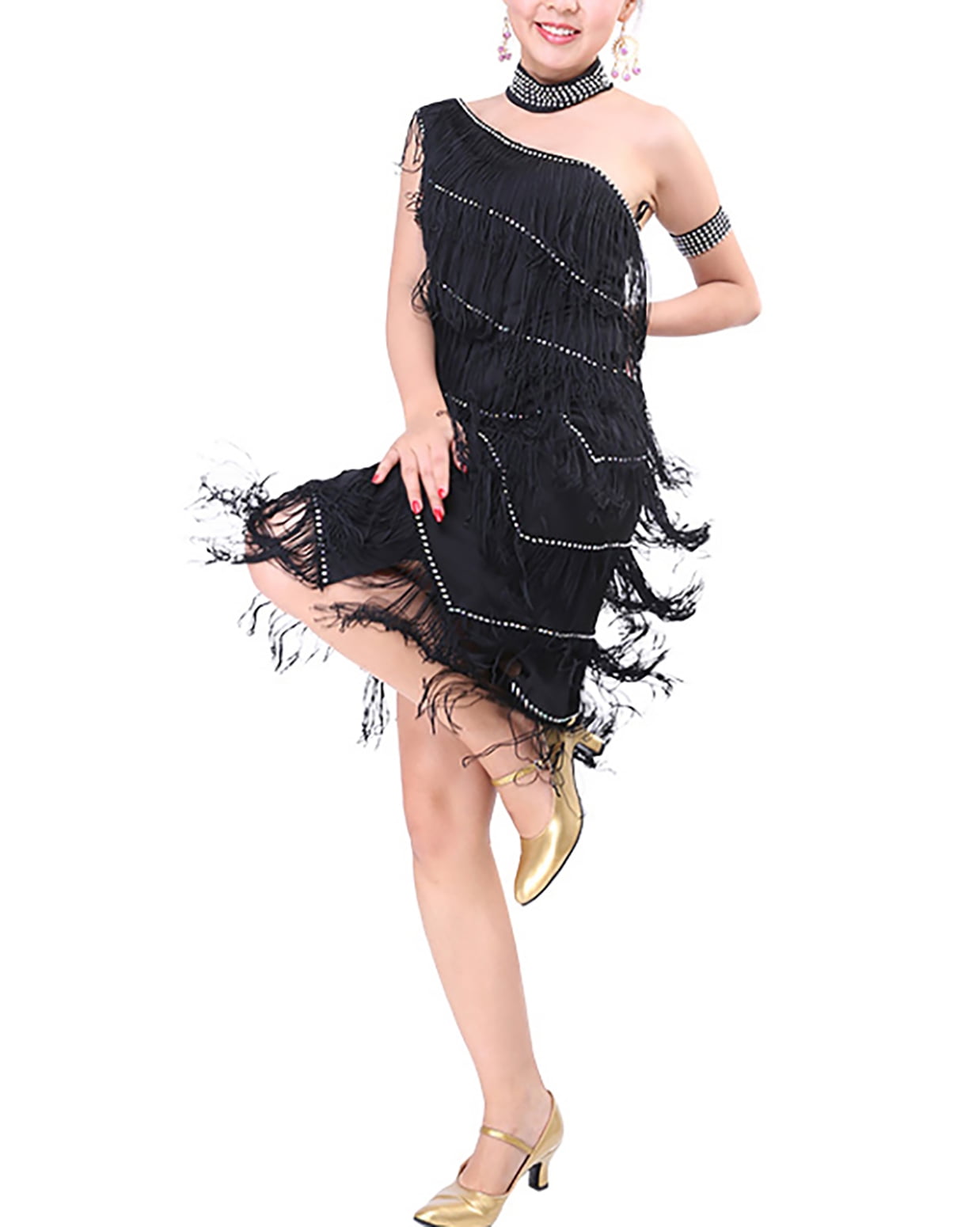 Whitewed Latin Ballroom Jazz Themed Party Outfit Dresses Attire ...
