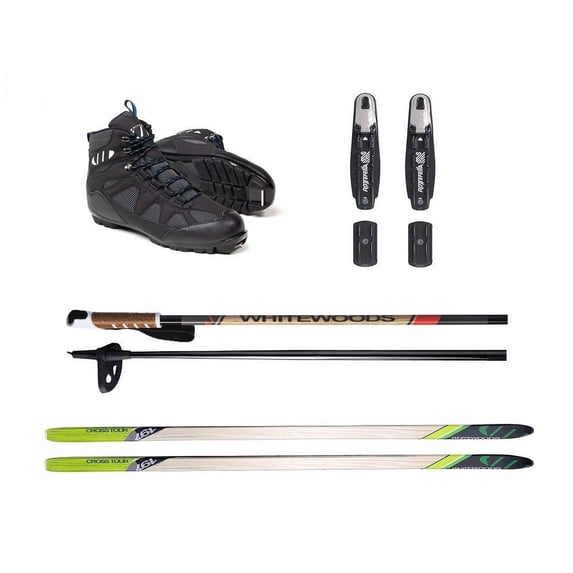Whitewoods Adult NNN Cross Country Ski Package, 207cm (for Skiers 180 ...