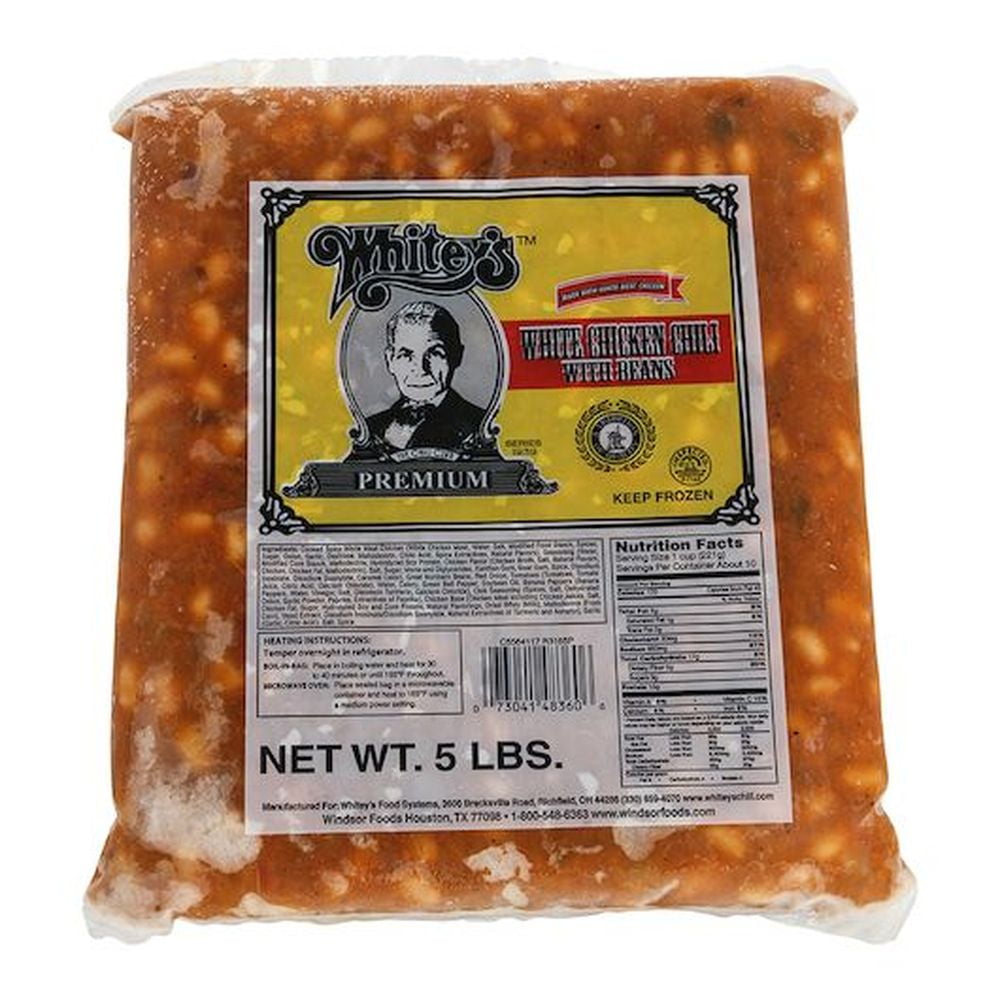 Whiteys Premium Chicken Chili with Beans, 5 Pound Bag -- 4 per case ...