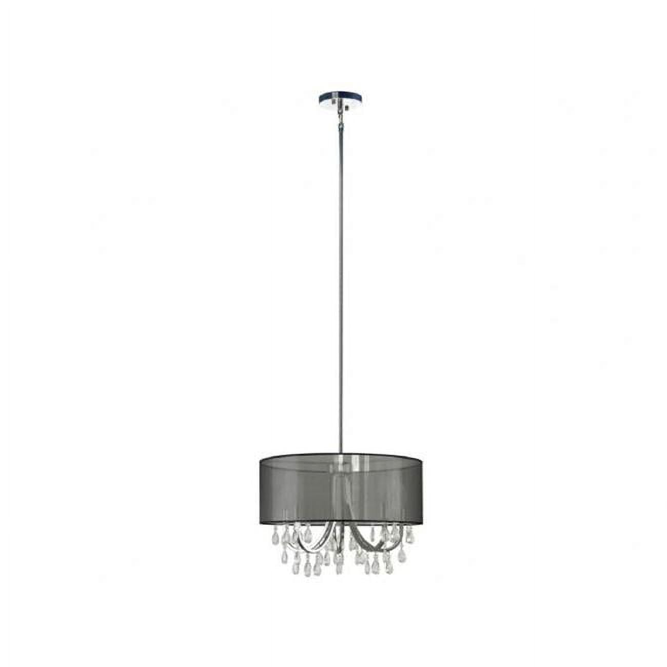 Whitfield Lighting - Devon - Four Light Chandelier Chrome Finish with ...