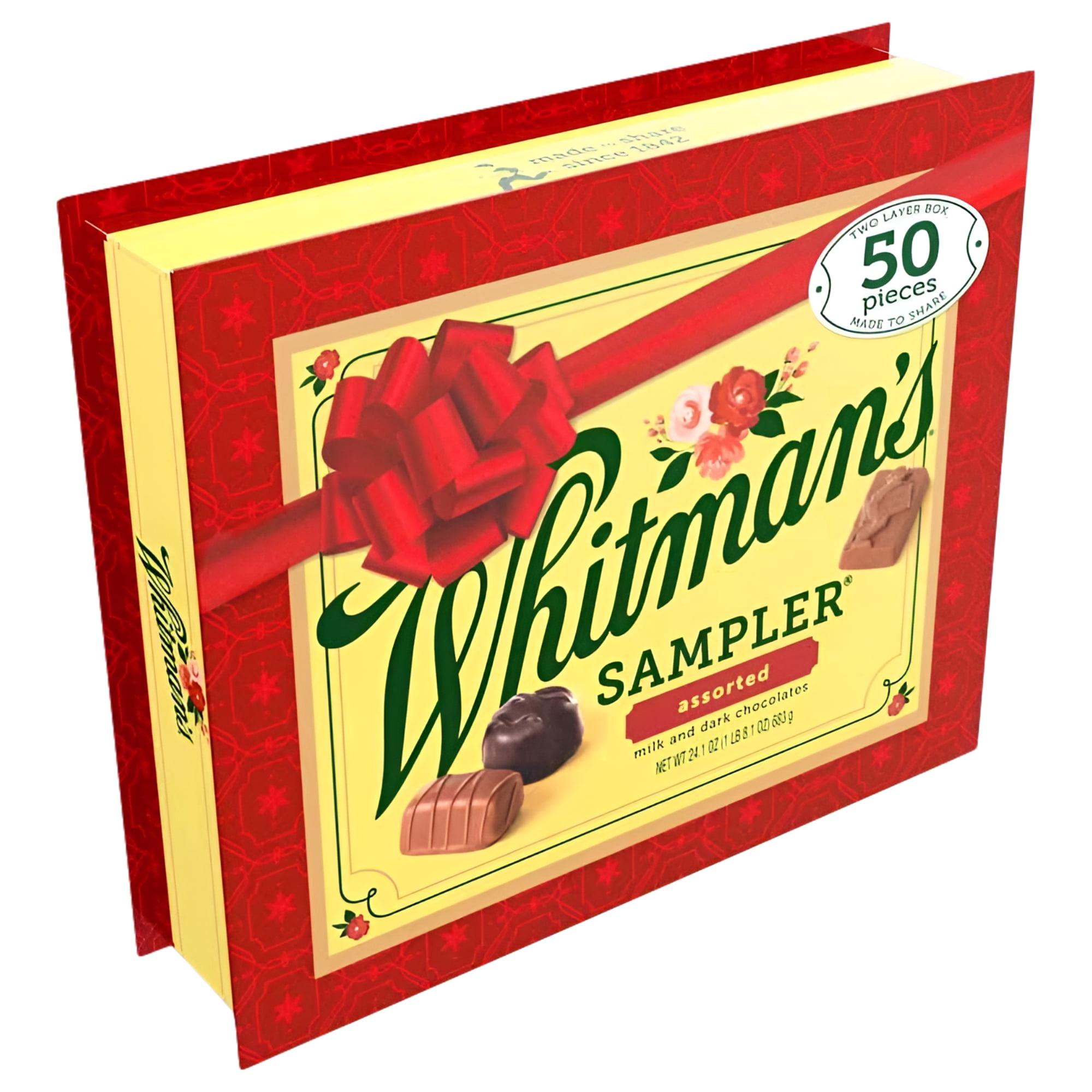Whitman's Assorted Chocolate Sampler Box 24.1oz - Walmart.com