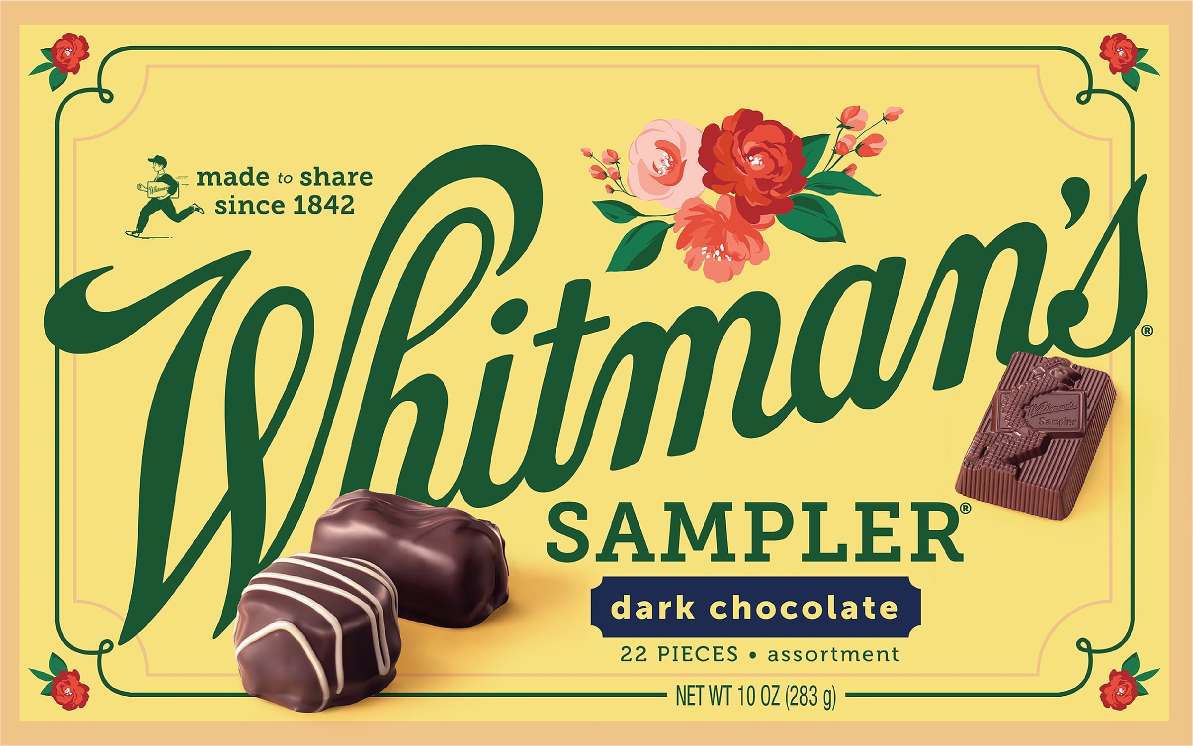 Whitman's Dark Chocolate Assortment, 22 Count, 11 Unique Flavors, 10 oz ...