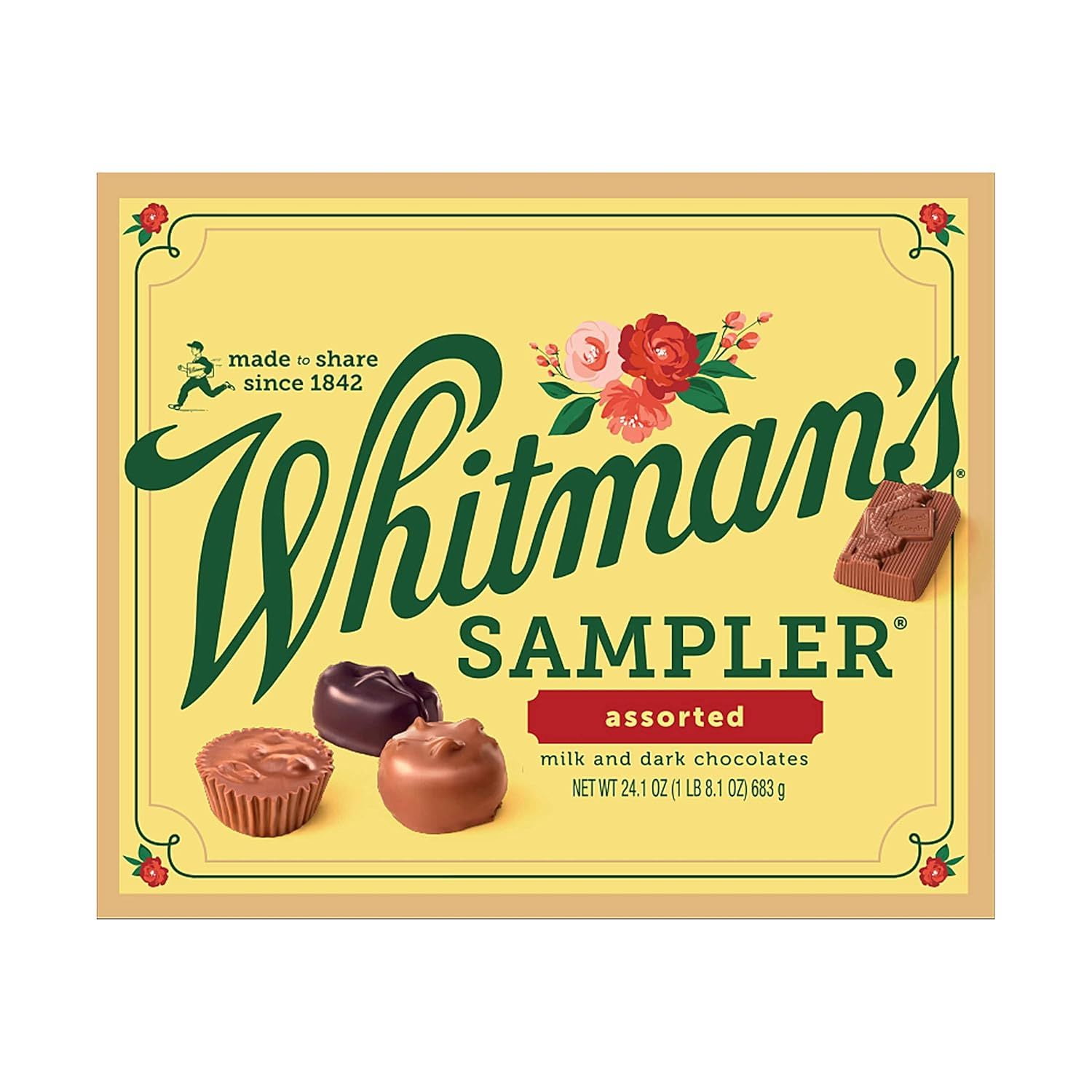 Whitman's Sampler - Gift Box of Assorted Chocolates, 24 oz (50 pieces ...