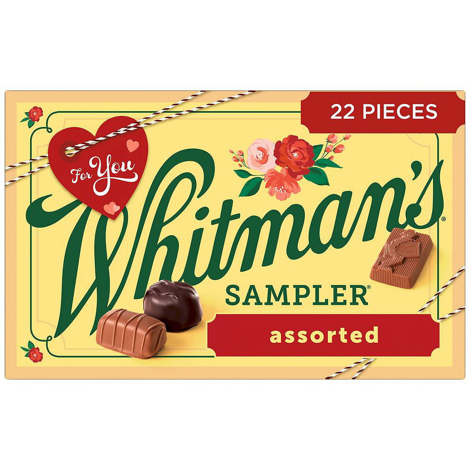 Whitman's Sampler Gift Box Assorted Milk & Dark Chocolate, 10.0 OZ Pack ...