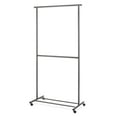 Whitmor 2-Rod Rolling Garment Rack - Gunmetal Gray - Walmart.com