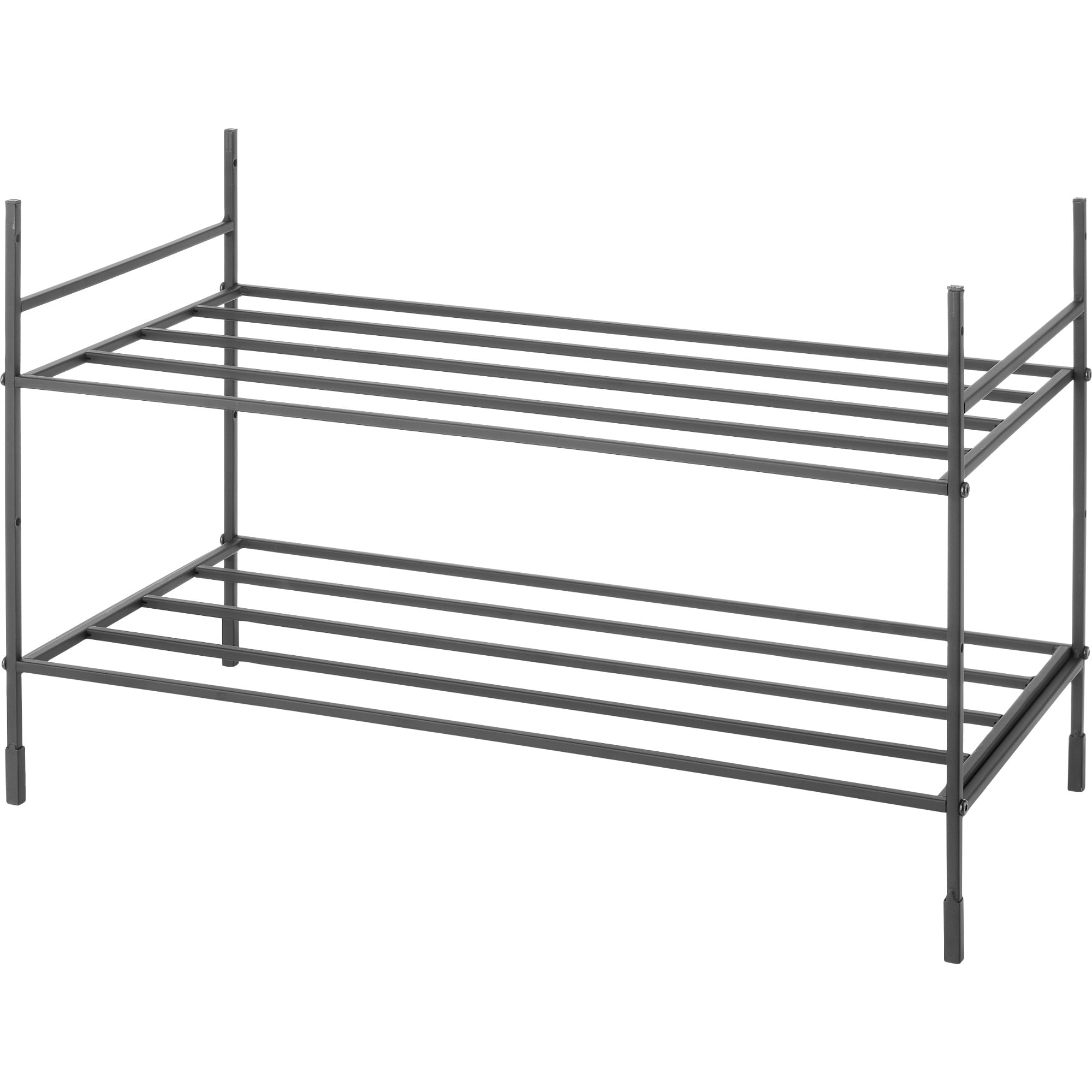 Whitmor 2-Tier Modular Stacking Shelf - Black - Walmart.com