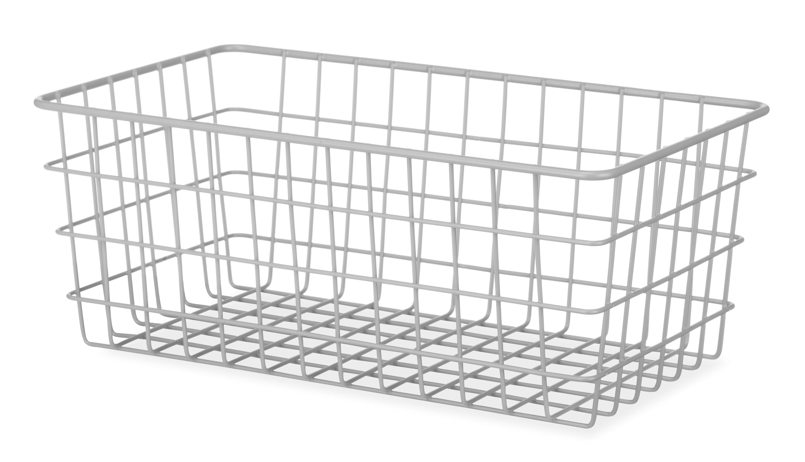 Whitmor 4 Pack Grey Wire Baskets for Organizing Office Wire Storage ...