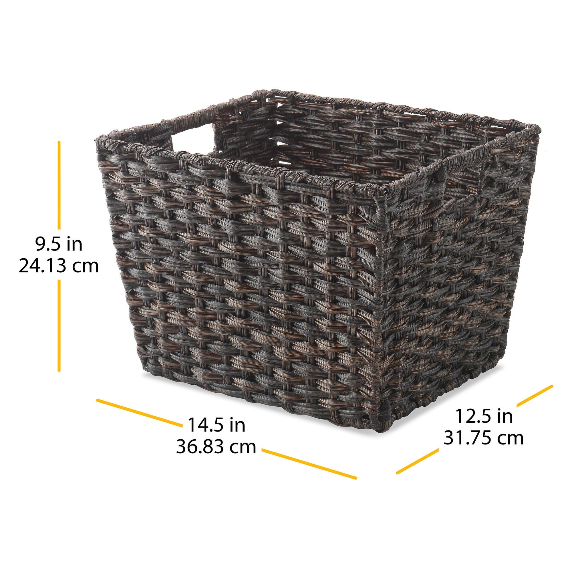 Whitmor 6084-105-4-DW 38 x 14 in. Rattique Storage Tote - Driftwood ...