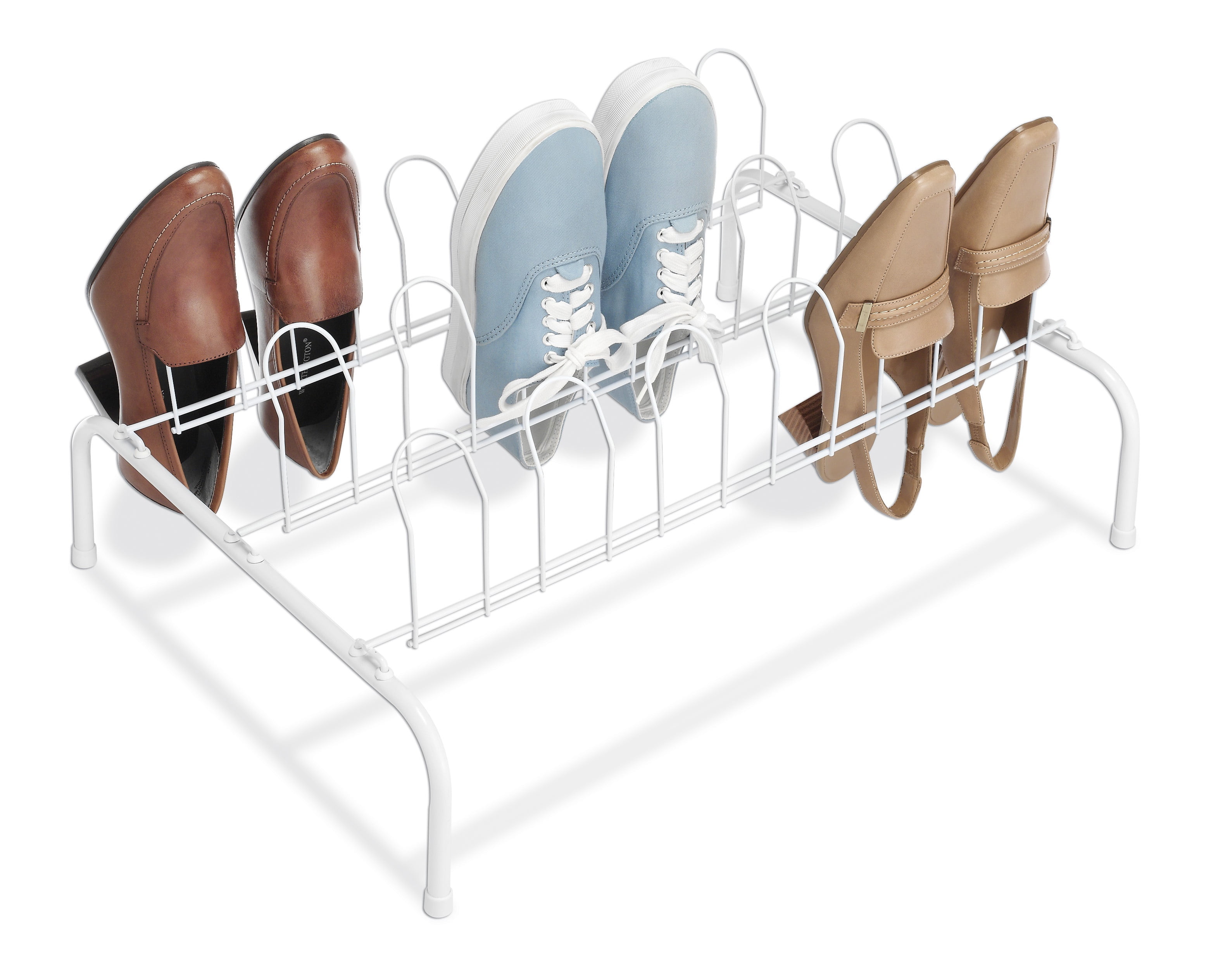 Whitmor 9-Pair Floor Closet Shoe Rack - White - Walmart.com