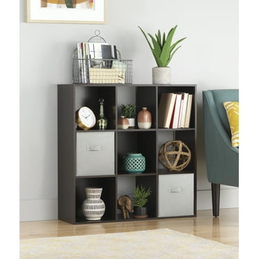 Mainstays 11" 9-Cube Storage Organizer, Warm Walnut - Walmart.com