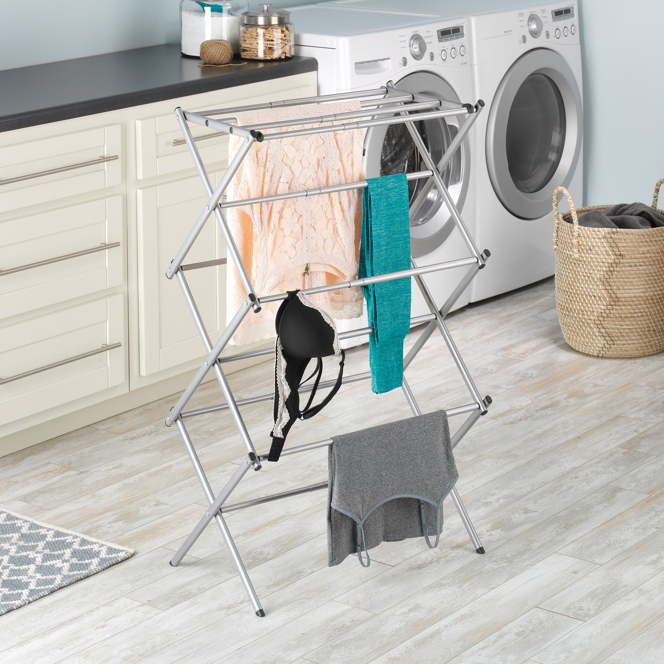 Whitmor Expandable Drying Rack - Silver - Walmart.com
