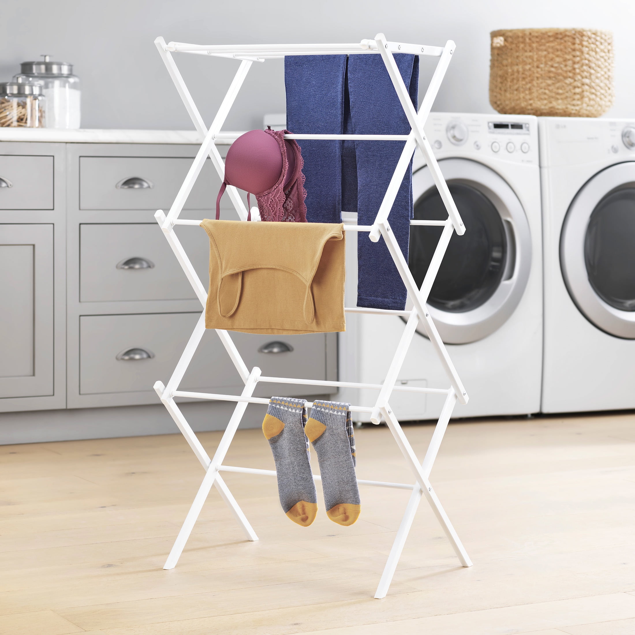 Whitmor Folding Drying Rack - White - Walmart.com