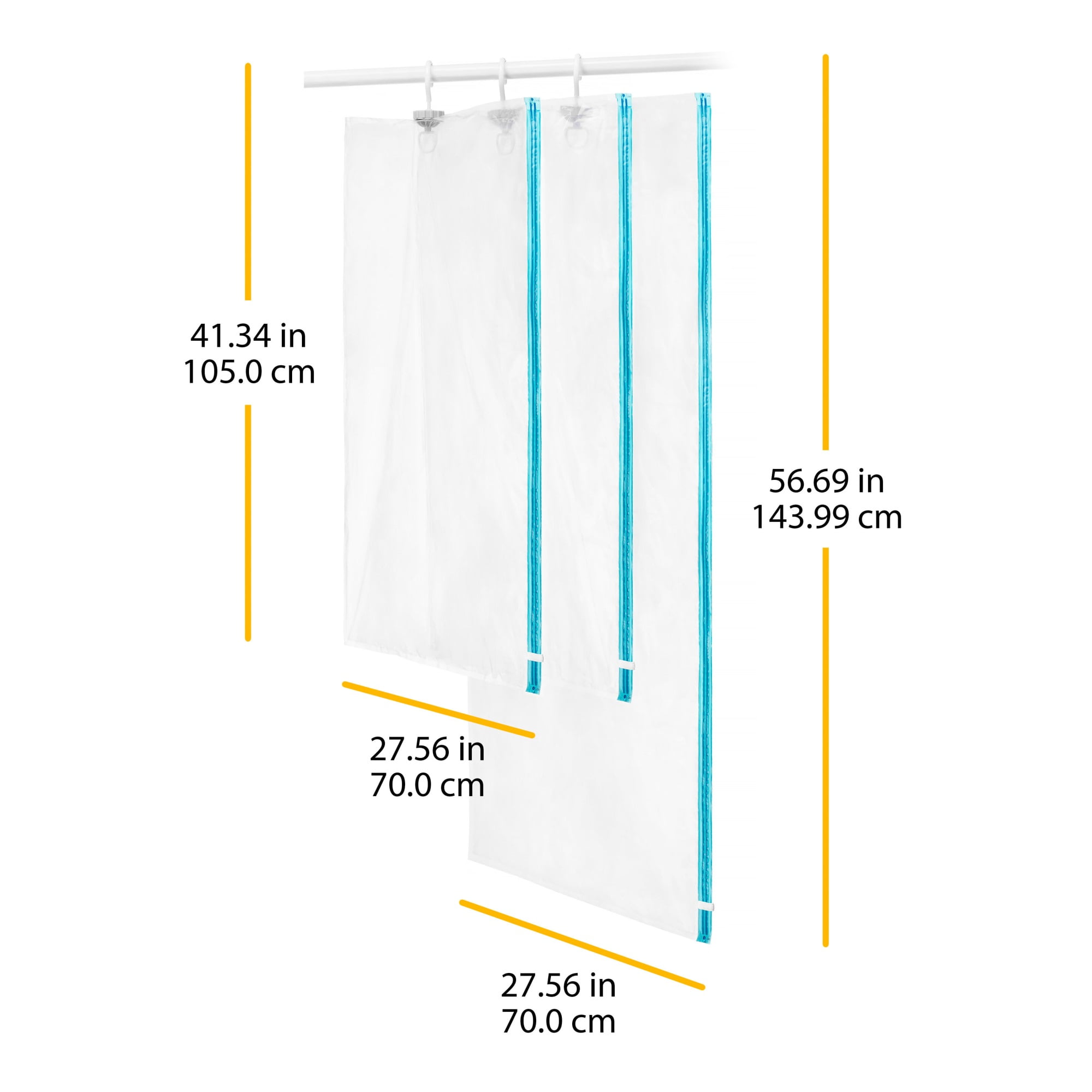 Whitmor, Inc Spacemaker Hanging Bags (Set of 3) - Walmart.com