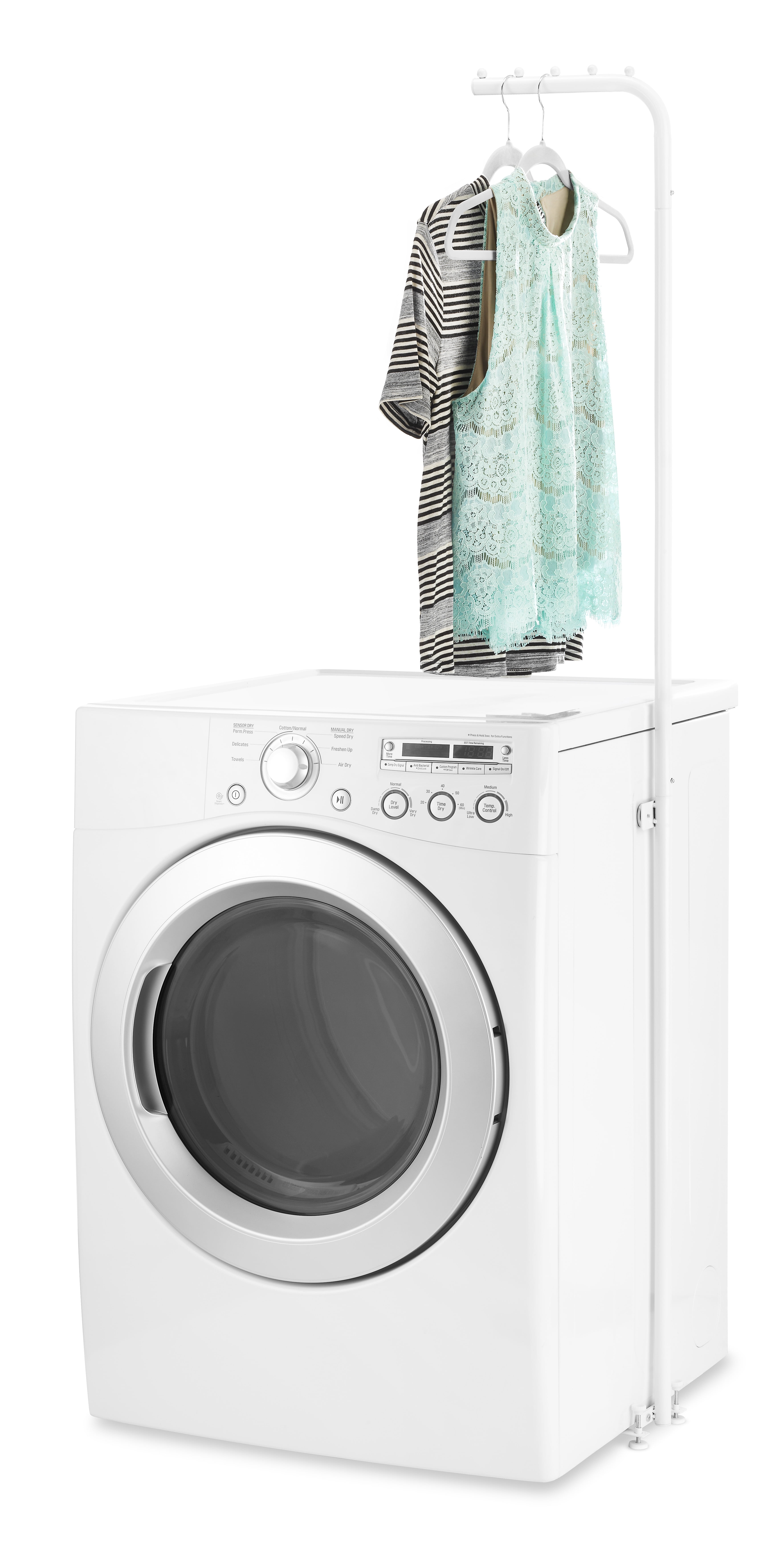 Whitmor Magnetic White Laundry Valet Hanging Rod - Clothes Drying Rack ...