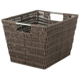 Whitmor Rattique® Woven Plastic Small Storage Tote Basket-9.8"x12.62"x7 ...