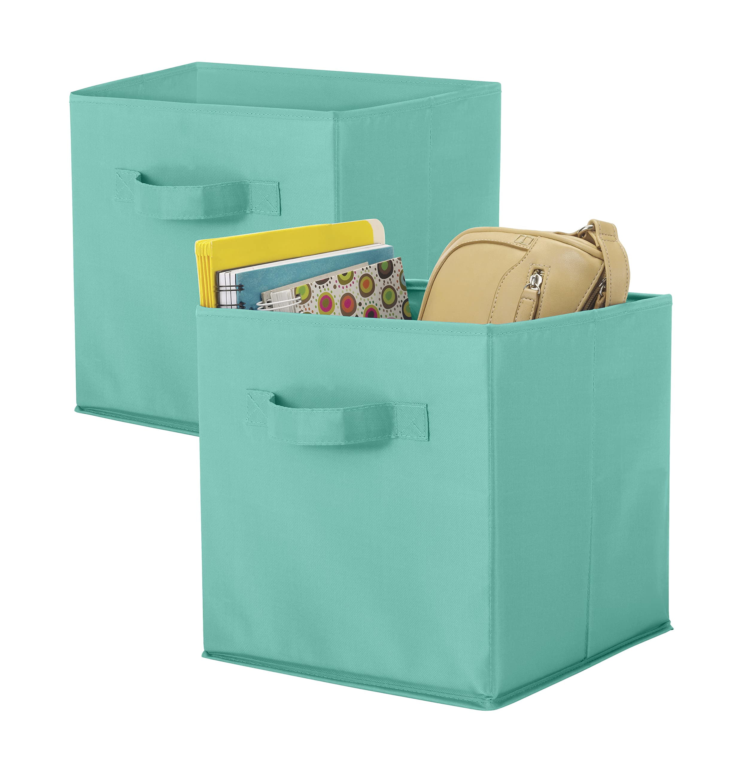 Whitmor Set of 2-10 x 10 x 10 inches-Turquoise Collapsible Cubes ...