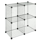 Whitmor Storage Cubes Stackable Interlocking Wire Shelves Set of 4 ...