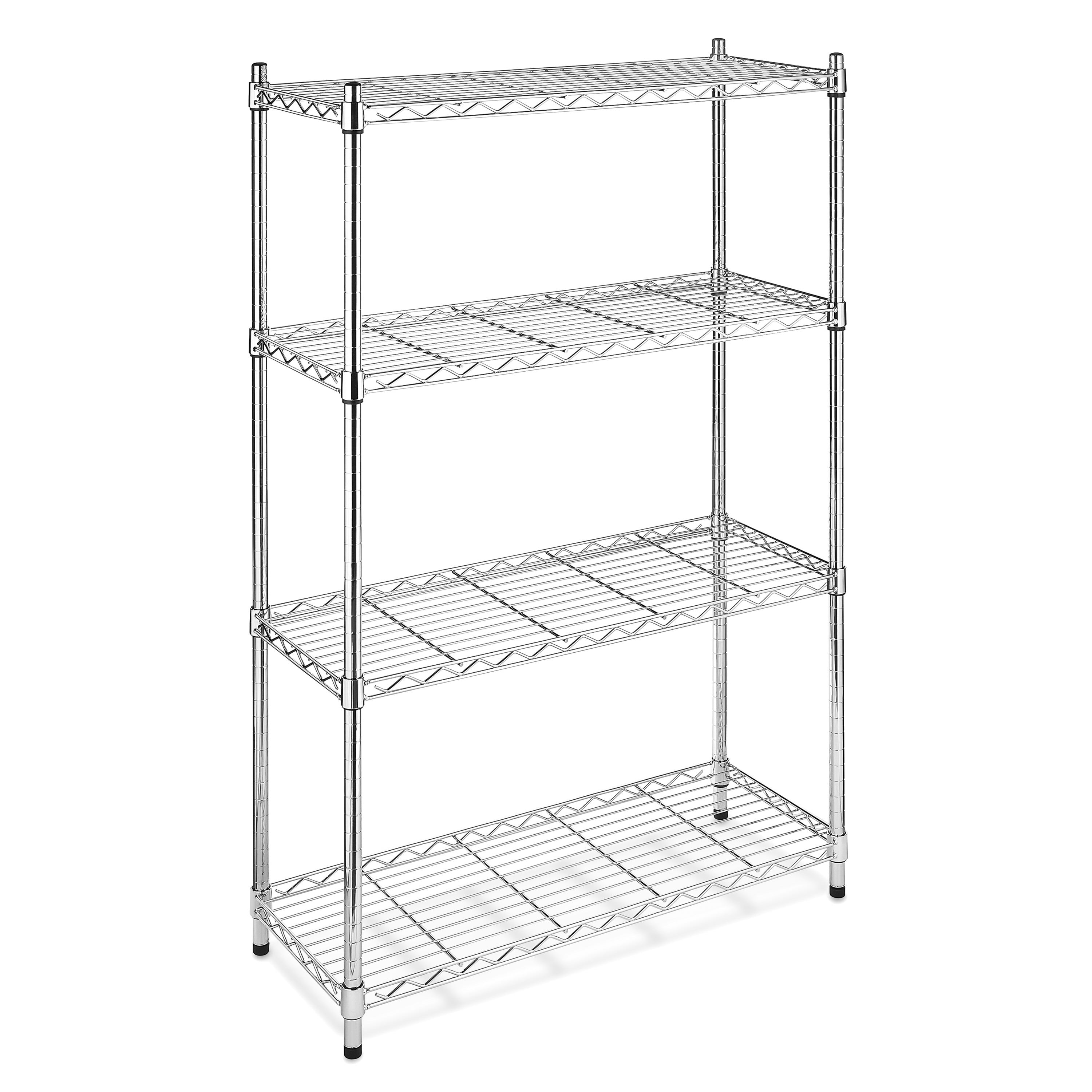 Whitmor Supreme 4-Tier Adjustable Shelving with Leveling Feet - 350 lb ...