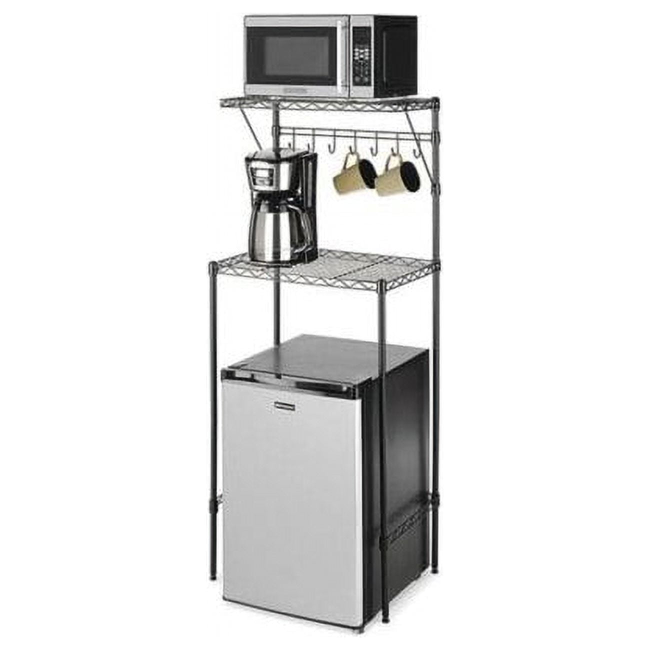 Whitmor Supreme Over-the-Fridge Shelf with Leveling Feet, Black ...