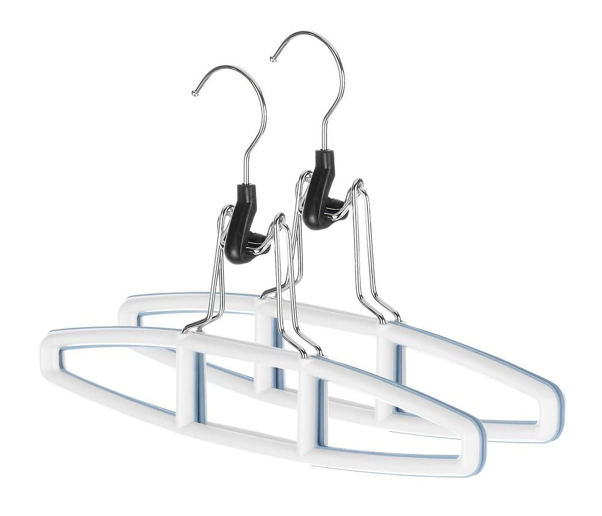 Whitmor Sure-Grip Hanger Collection Slack Hangers, Set of 2 White ...