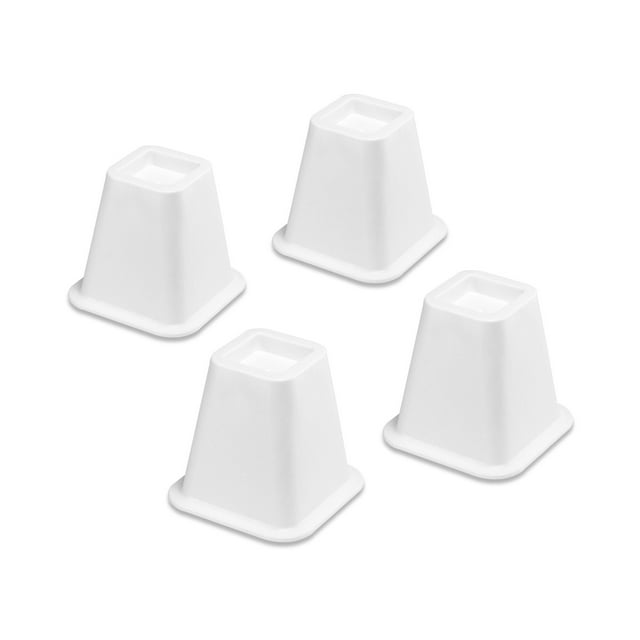 Whitmor Under Bed Storage & Furniture Risers - White - Set of 4 ...