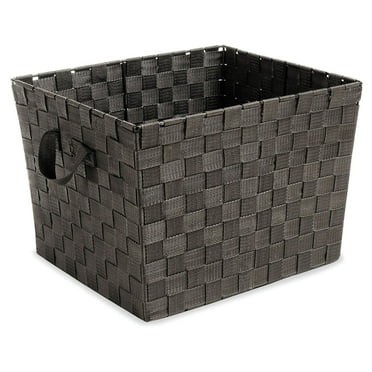 Whitmor Woven Strap Storage Baskets - Set of 3 - Espresso - Walmart.com