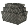 Whitmor Woven Strap Storage Baskets - Set of 3 - Espresso - Walmart.com