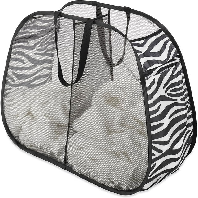 Whitmor Pop and Fold Double Hamper, Zebra - Walmart.com