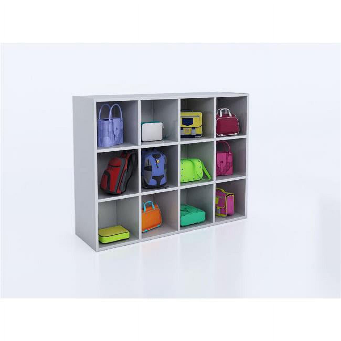 Whitney Brothers WB0661 12 Cubby Backpack Storage Cabinet, White ...