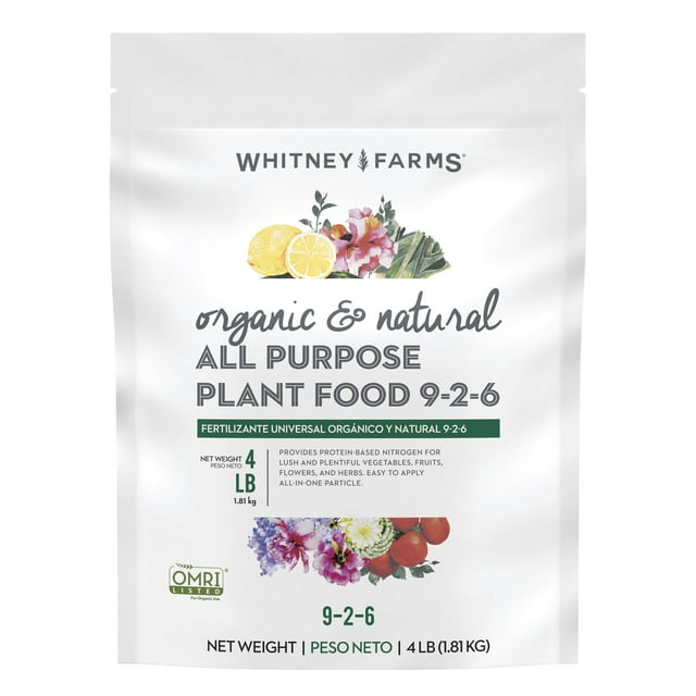 Whitney Farms Organic & Natural All Purpose Plant Food, For In-Ground ...