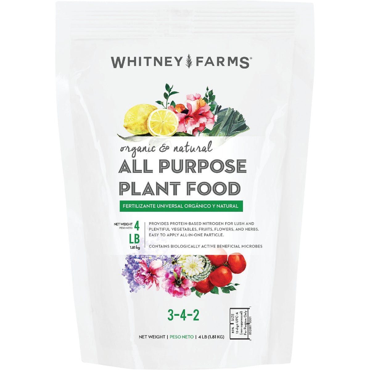 Whitney Farms Organic & Natural All Purpose Plant Food, For In-Ground ...