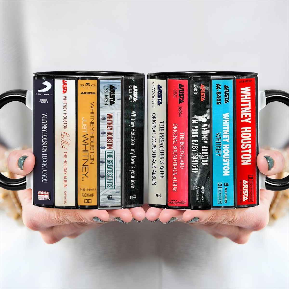 Whitney Houston Albums Cassette Retro Collection Accent Mug - Walmart.com