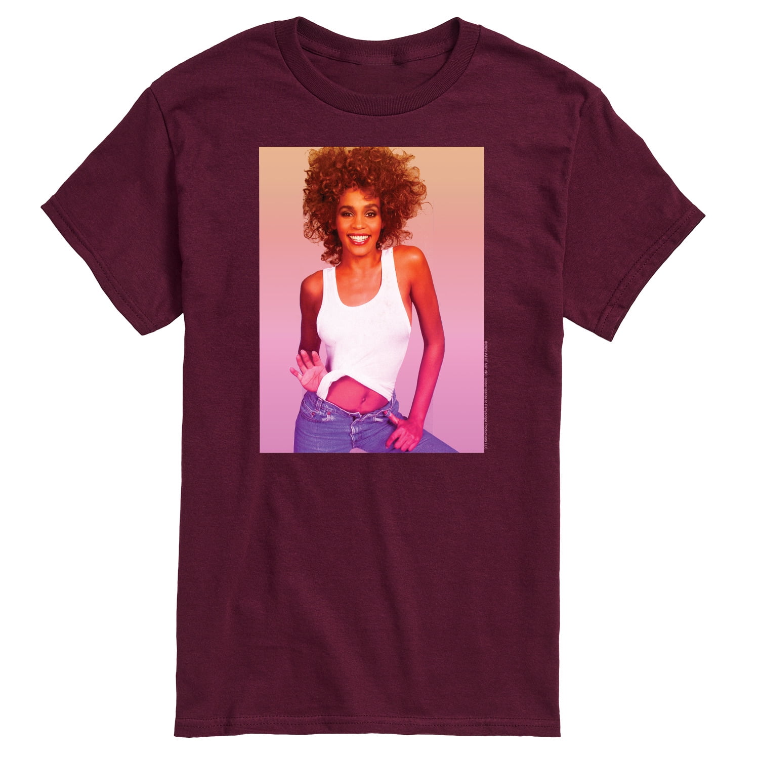 Whitney Houston - Gradient Photo - Men's Short Sleeve Graphic T-Shirt ...