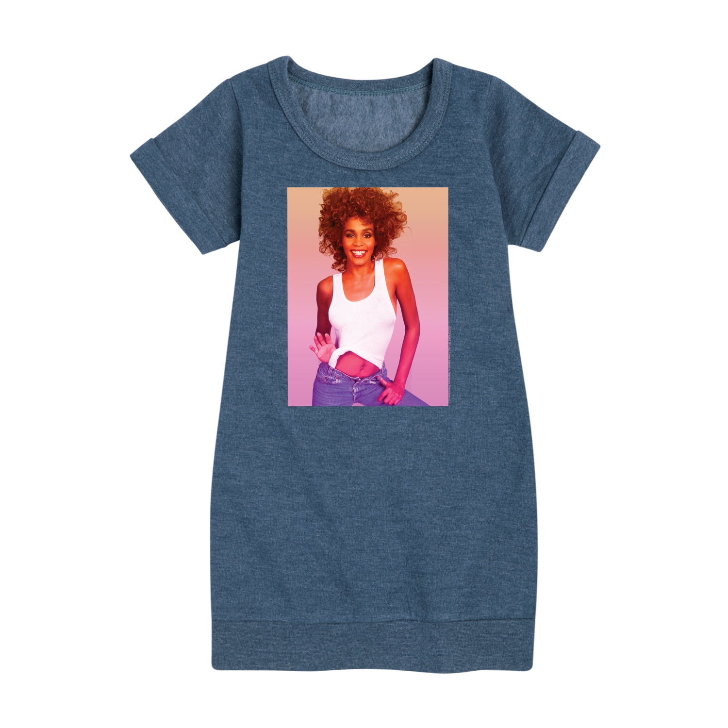 Whitney Houston - Gradient Photo - Toddler And Youth Girls Fleece Dress ...