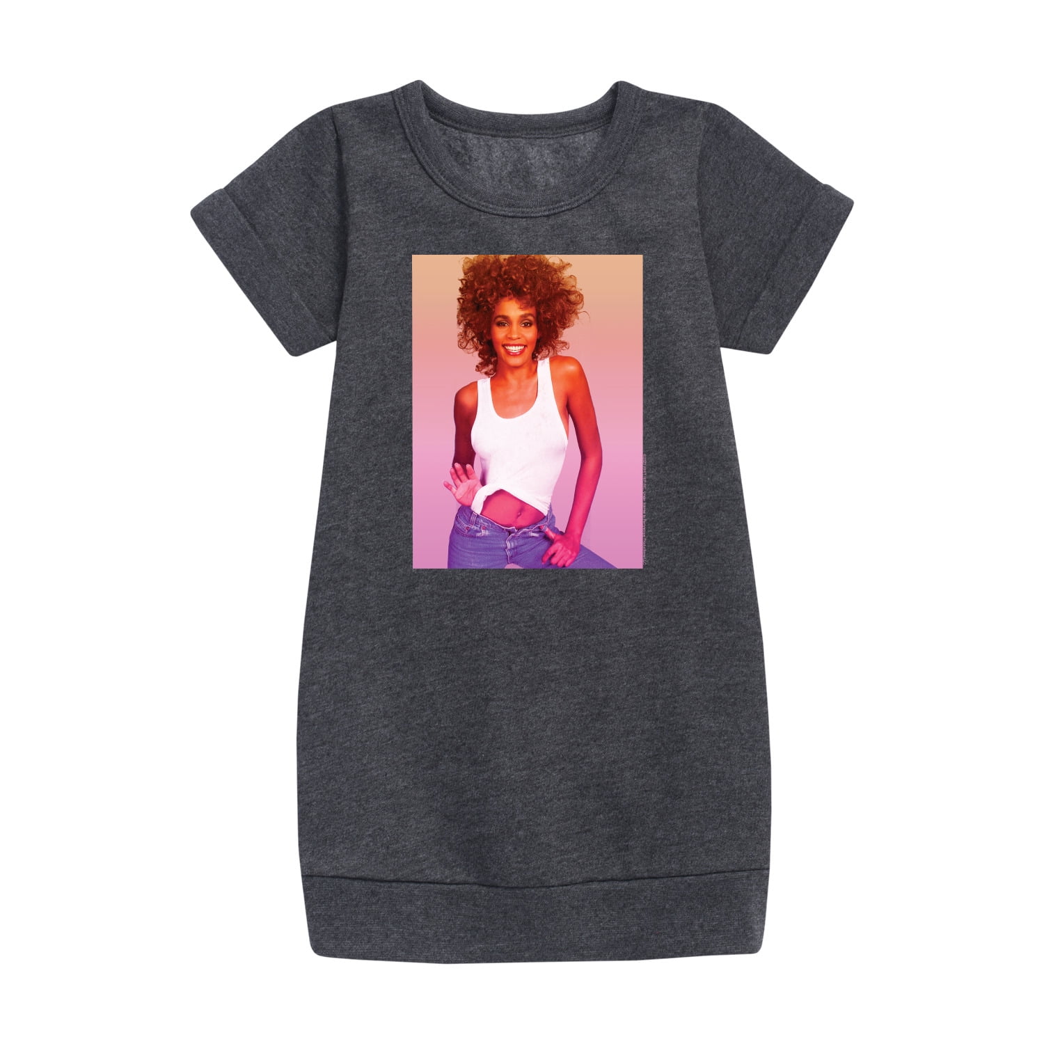 Whitney Houston - Gradient Photo - Toddler And Youth Girls Fleece Dress ...