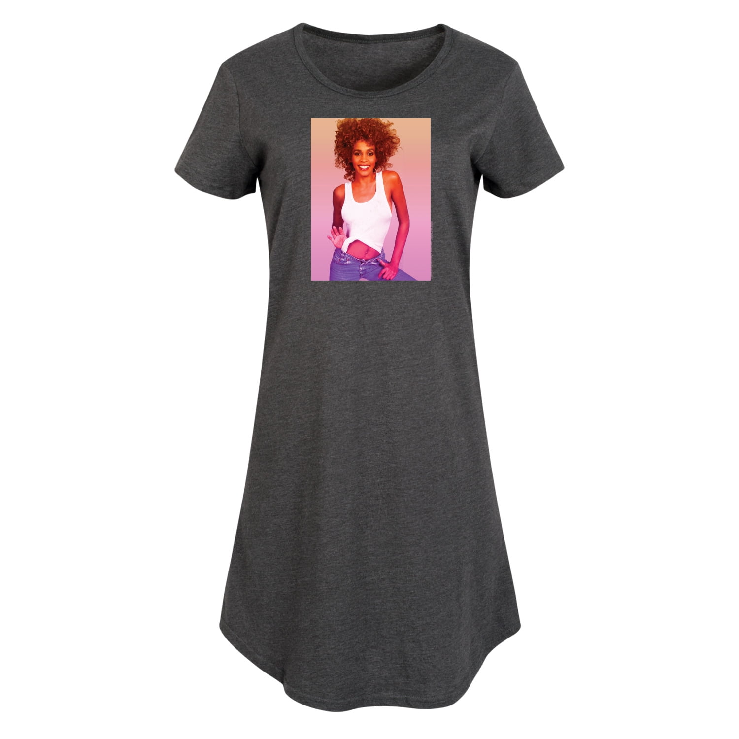 Whitney Houston - Gradient Photo - Women's Any Way Dress - Walmart.com