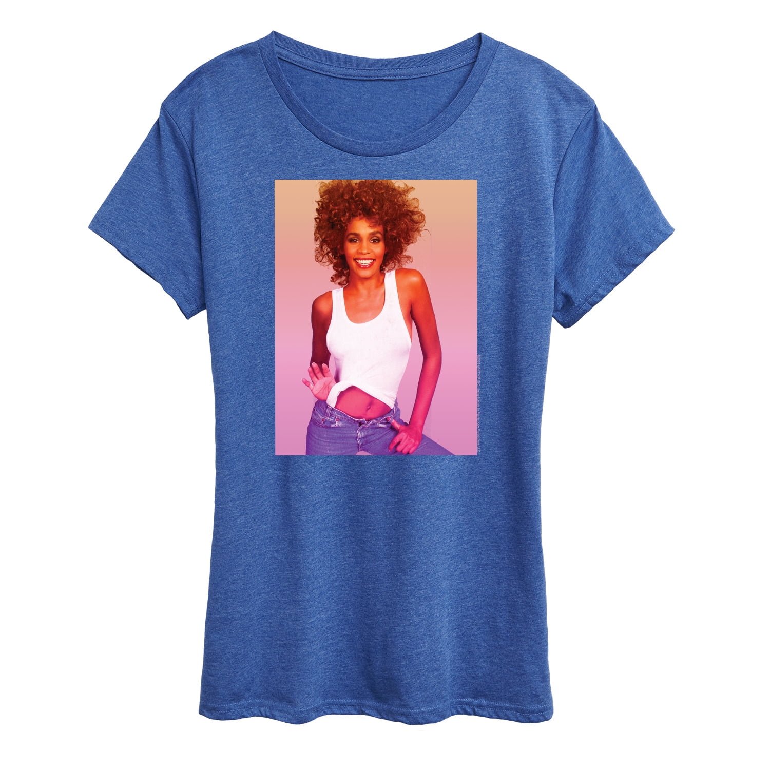 Whitney Houston - Gradient Photo - Women's Short Sleeve Graphic T-Shirt ...