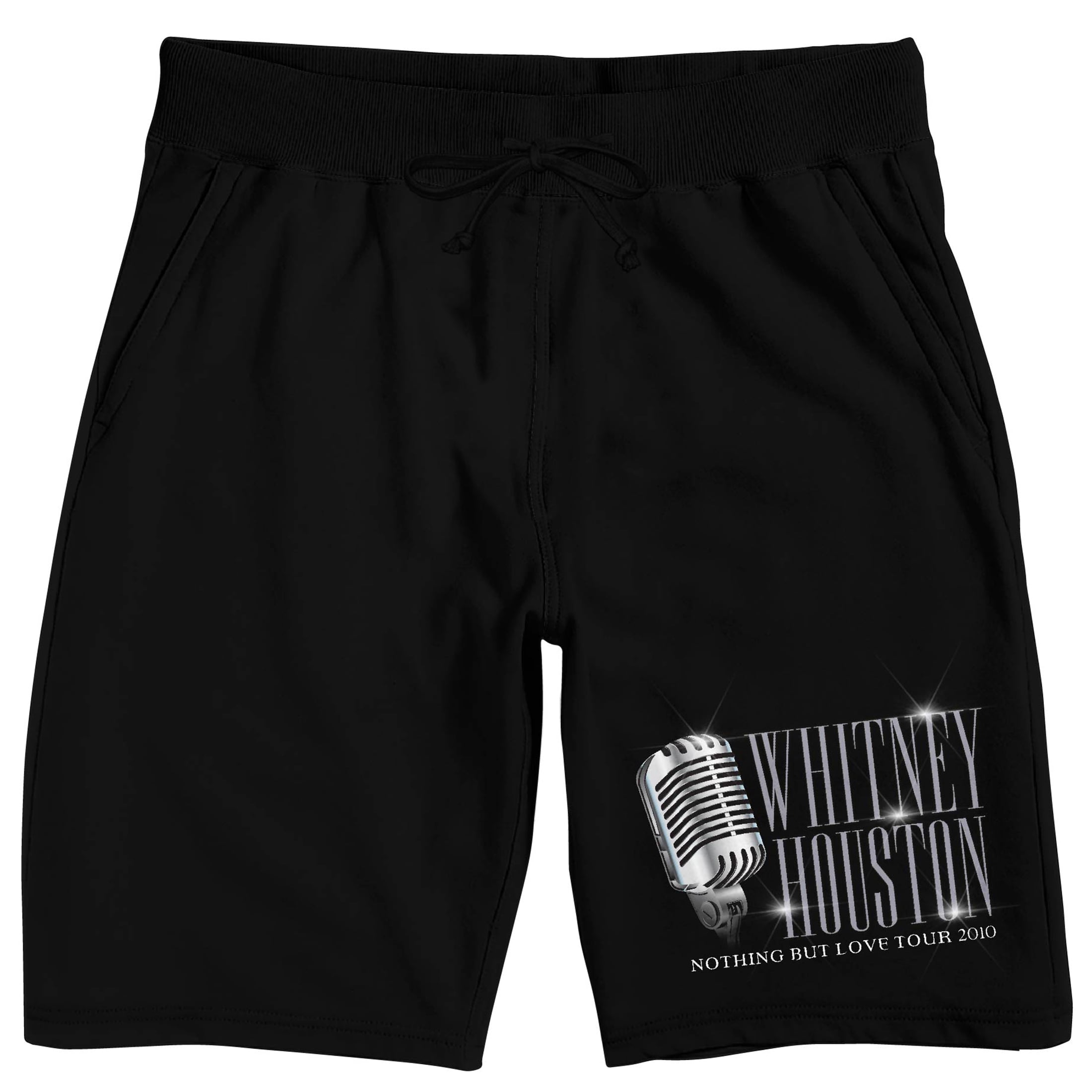 Whitney Houston Nothing But Love Tour Men's Black Sleep Pajama Shorts ...