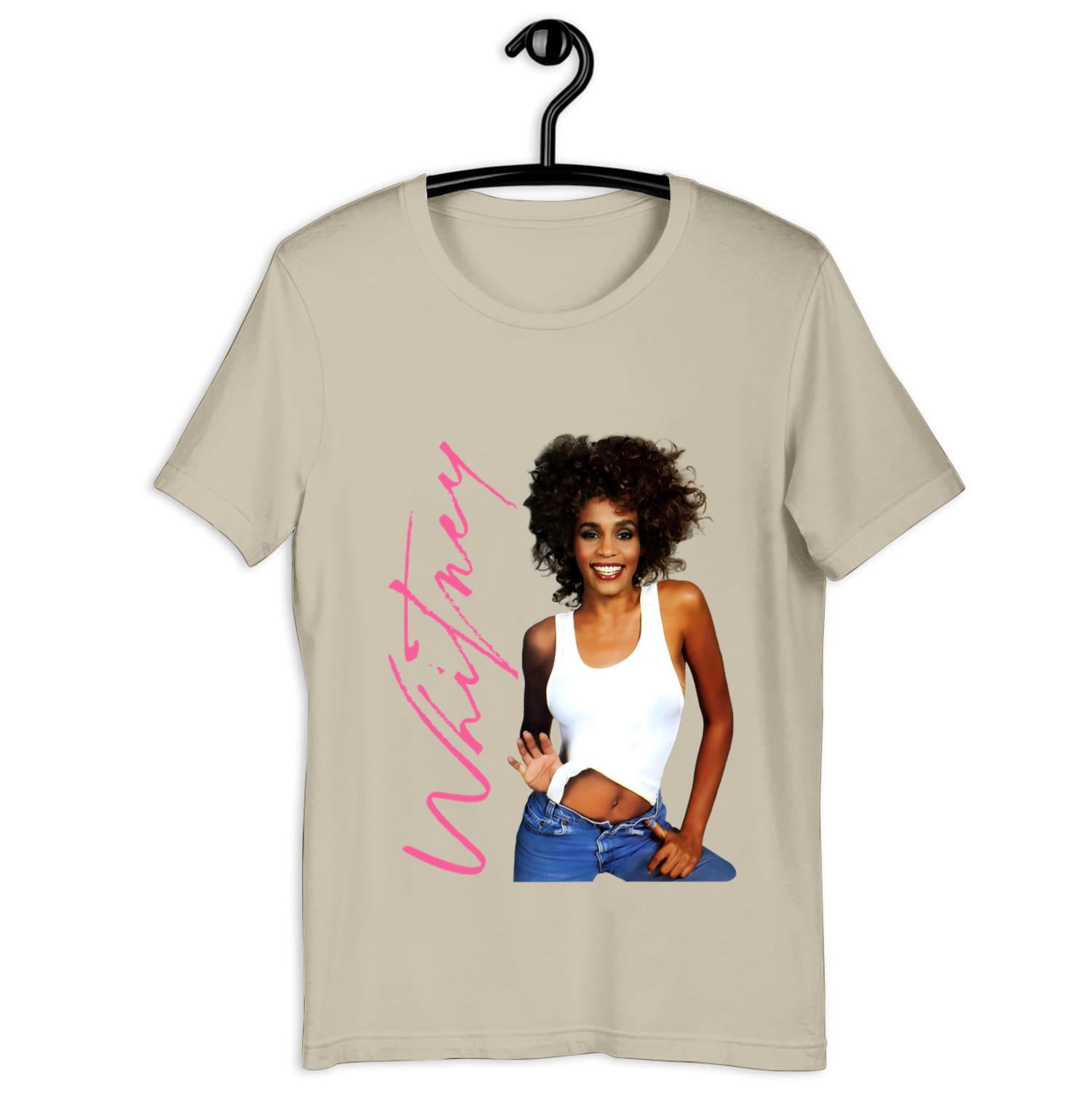 Whitney Houston Shirt, Retro 80s Album Graphic, 90s RB Soul, Janet Tee Mariah, D - Walmart.com